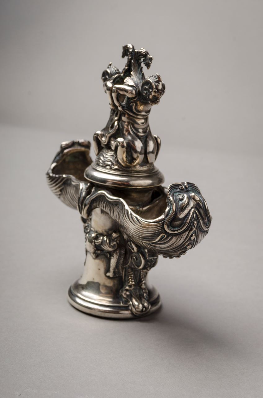 Figural 800 Silver Double Salt Cellar | Hieronymus Objects