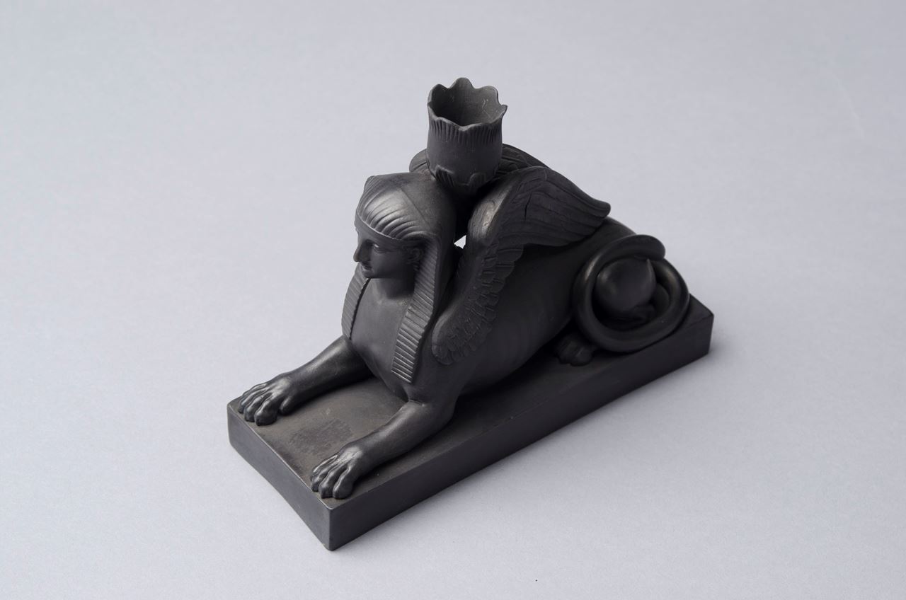 Black Basalt Sphinx Candlestick | Hieronymus Objects