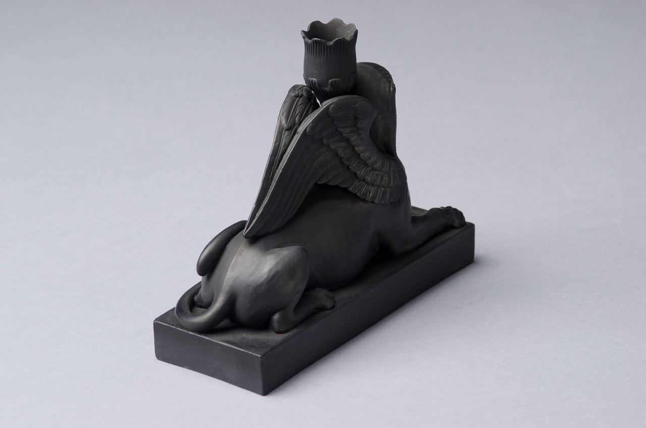 Black Basalt Sphinx Candlestick | Hieronymus Objects