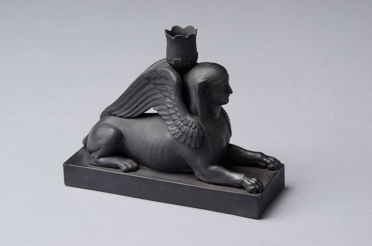 Black Basalt Sphinx Candlestick | Hieronymus Objects