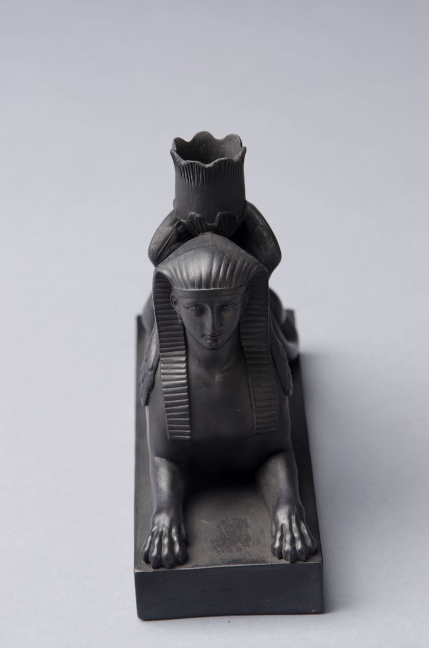 Black Basalt Sphinx Candlestick | Hieronymus Objects