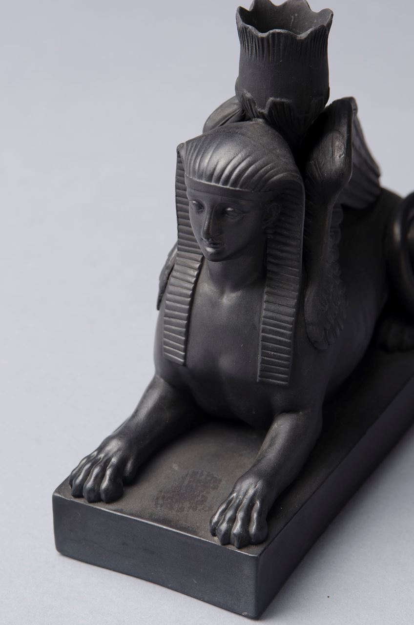 Black Basalt Sphinx Candlestick | Hieronymus Objects