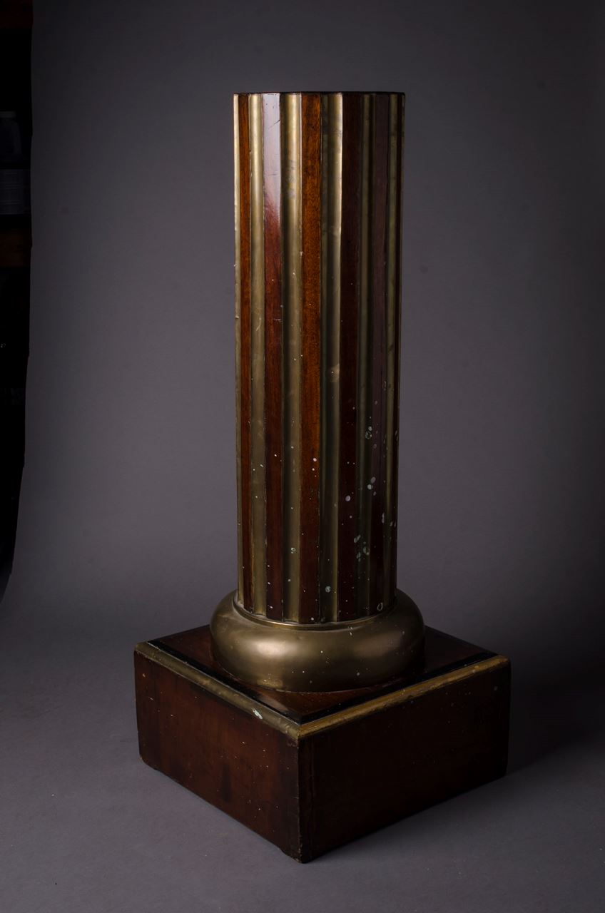 Brass Mounted Mahogany Pedestal | Hieronymus Objects