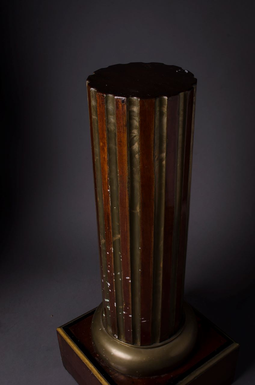 Brass Mounted Mahogany Pedestal | Hieronymus Objects