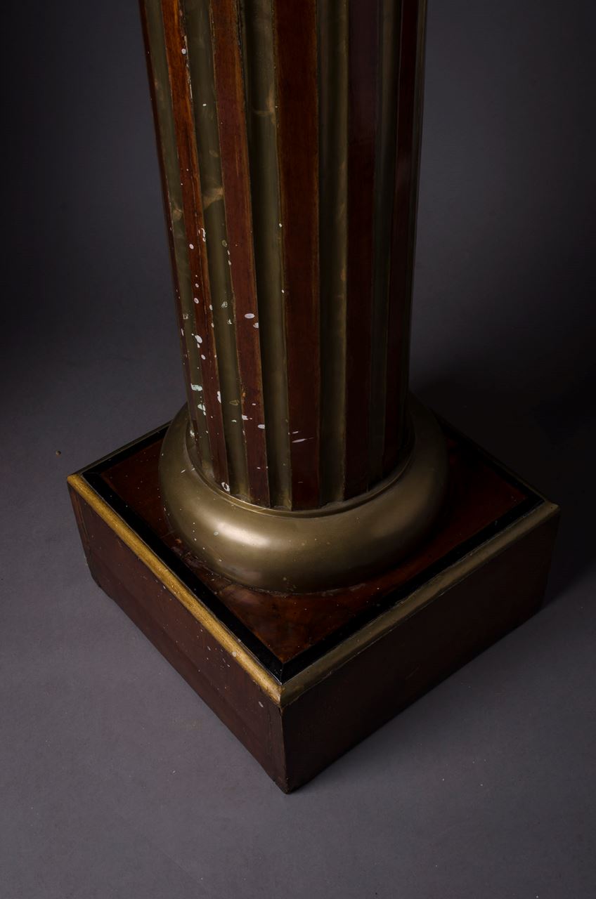 Brass Mounted Mahogany Pedestal | Hieronymus Objects