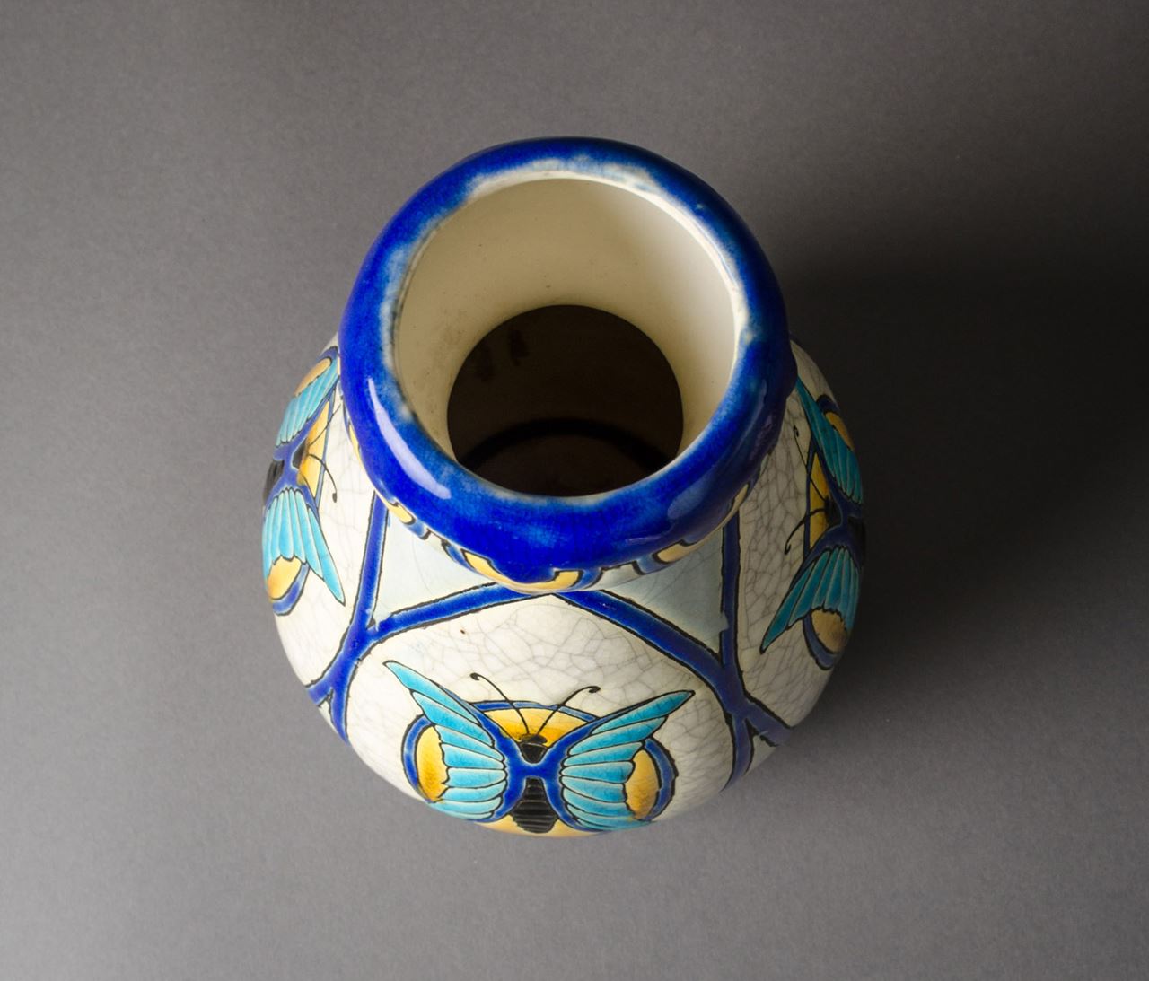 Butterfly Crackleware Vase | Hieronymus Objects